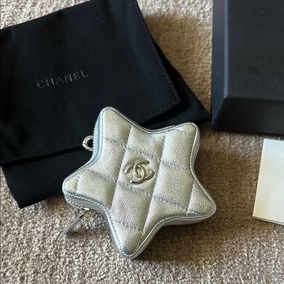 CHANEL | Bags | Chanel Silver Starshaped Petite Maroquinerie | Poshmark